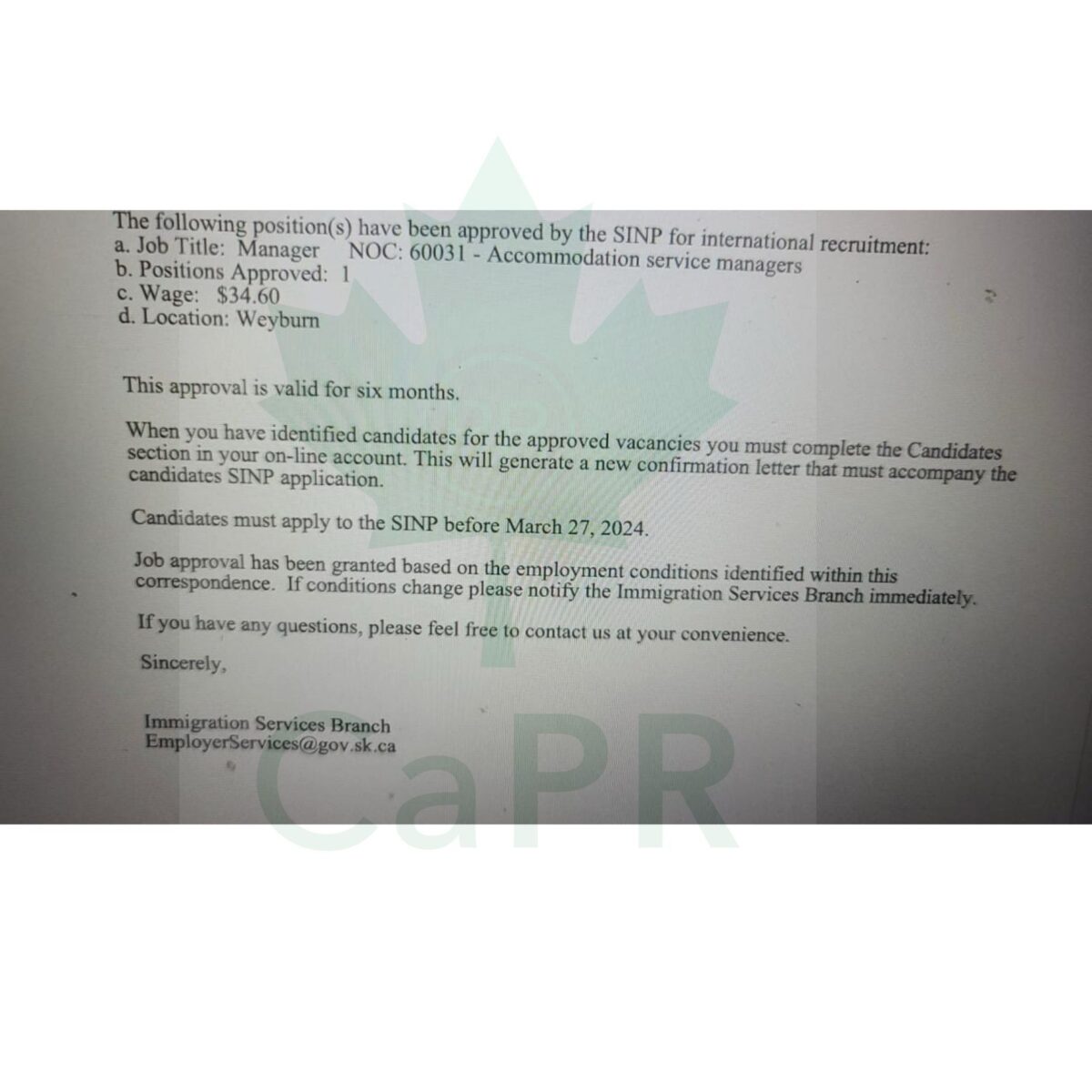 Mọi điều bạn cần biết về Job Approval Letter JAL SINP - CanadaPR